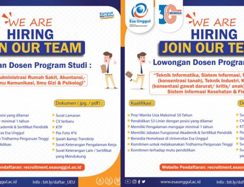 Lowongan Dosen Program Studi - Universitas Esa Unggul Lowongan Dosen Program Studi - Universitas Esa Unggul